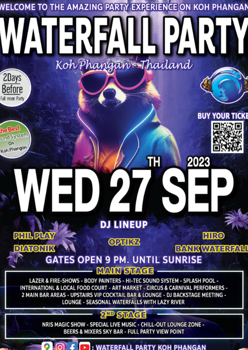 Waterfall Party - 27th September | Eventpop