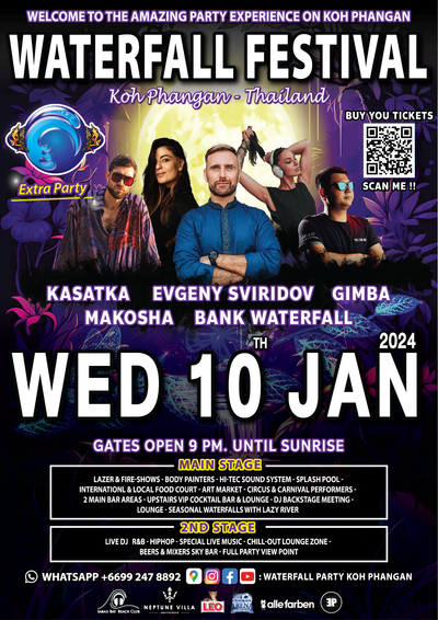 10th January 2024 Extra Waterfall Party Koh Phangan (Special Edition ...