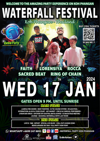 17th January 2024 Extra Waterfall Party Koh Phangan (Special Edition ...