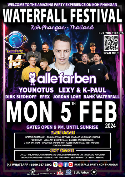 February 5th 2024 Extra Waterfall Party Koh Phangan (Special Edition ...