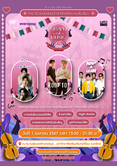 ลงทะเบียนเข้างาน : Walk-in Garph Of Music 24th : 1 | Eventpop