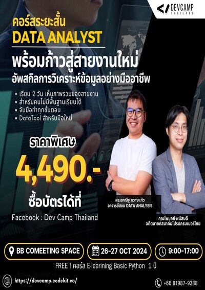 ก้าวสู่โลก Data ปลดล็อกศักยภาพกับทุกสายงาน! สูงสุดกับคอร์ส Data Analyst ...