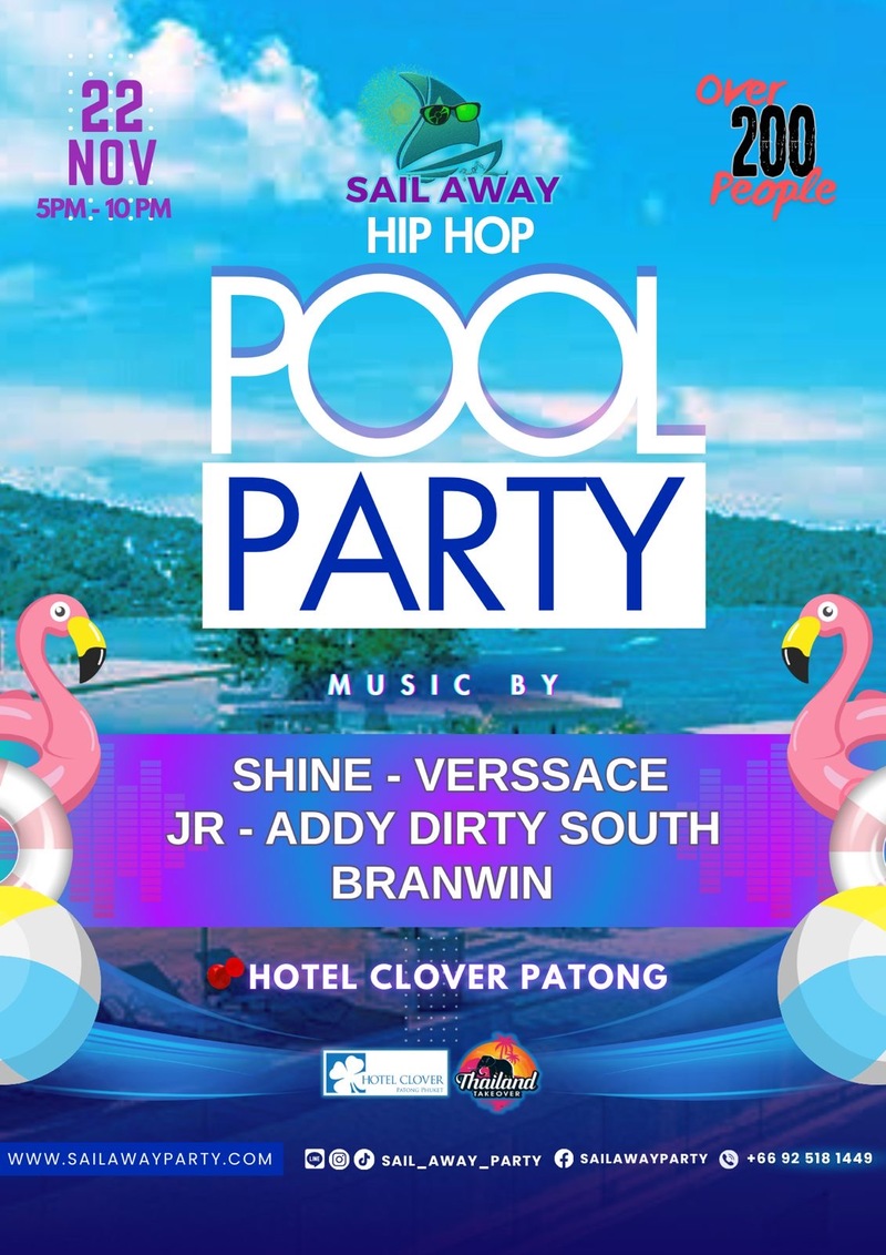 Hotel Clover Patong Phuket x Sail Away Hip Hop Pool Party | Eventpop
