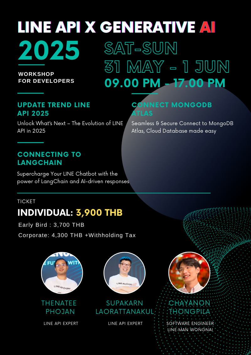 LINE API x Generative AI for Developers รุ่น 5 | Eventpop