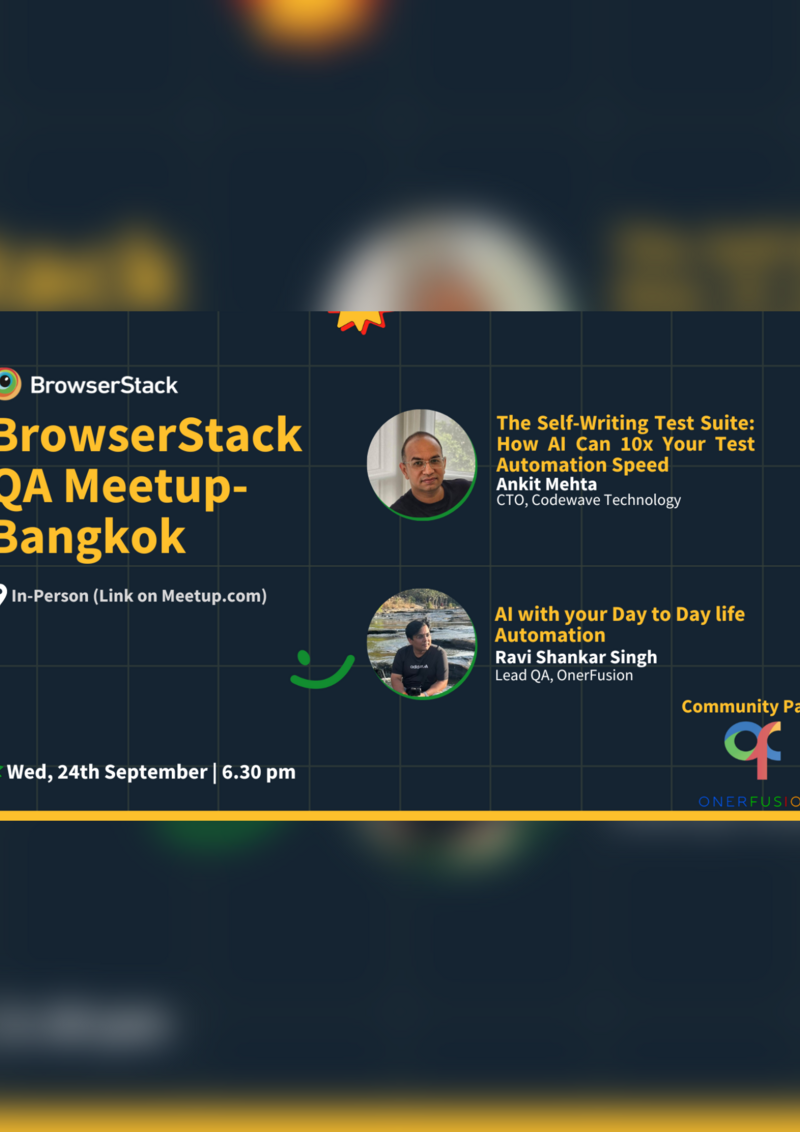 BrowserStack QA Meetup- Bangkok- September | Eventpop