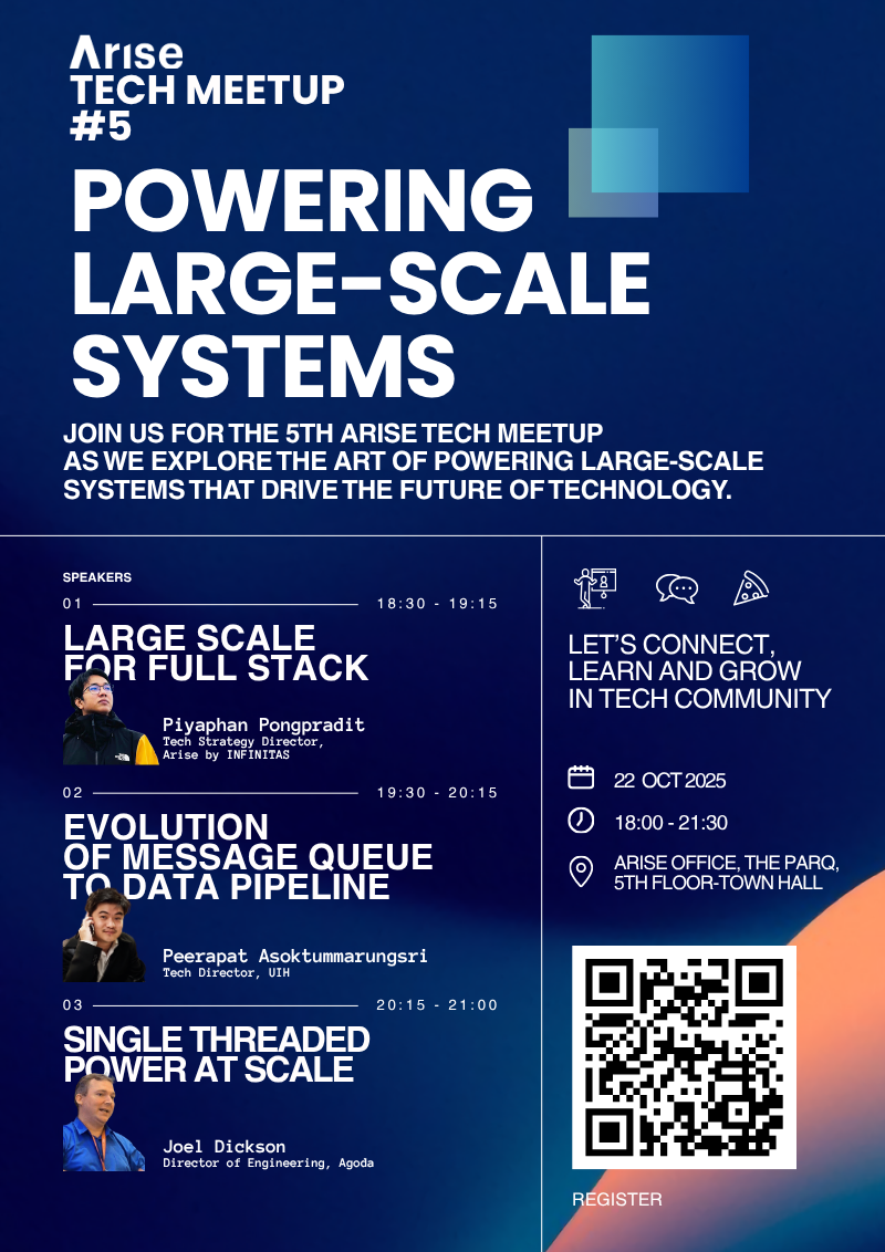 Arise Tech Meetup #5: Powering Large-Scale Systems | Eventpop
