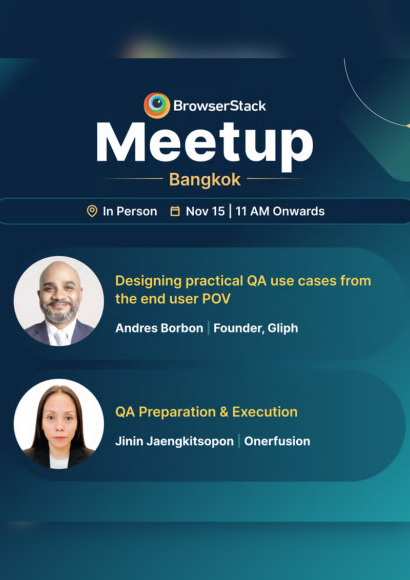 BrowserStack QA Meetup- Bangkok- November | Eventpop