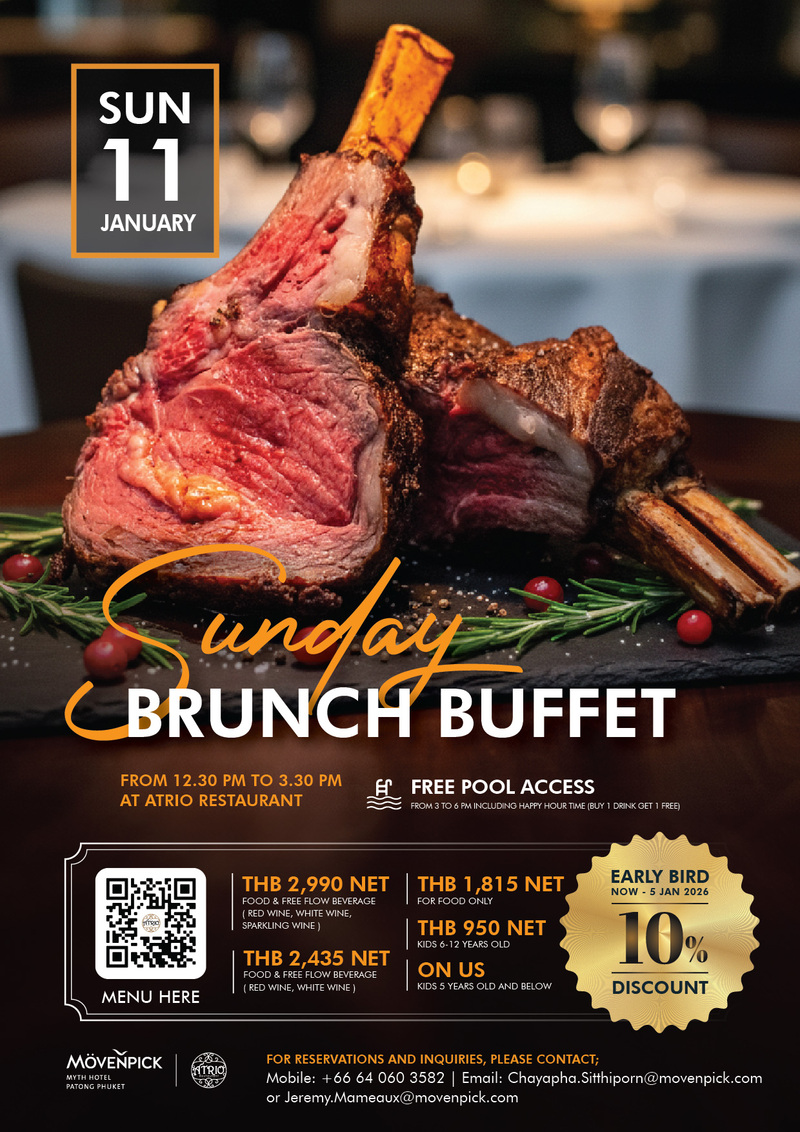 Sunday Brunch Buffet | Top 3 Brunch in Phuket | Eventpop